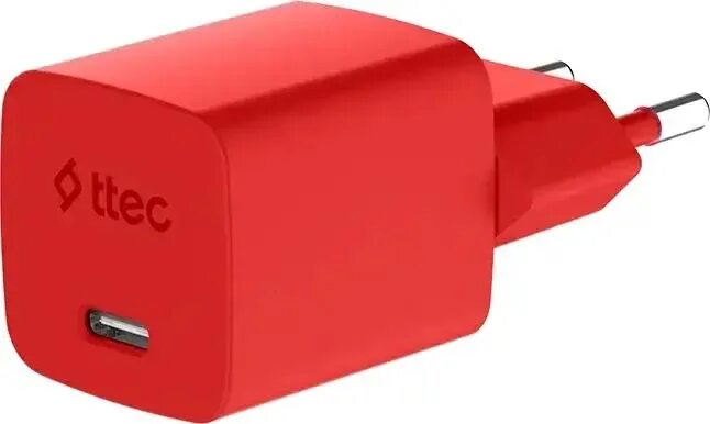 Сетевое зарядное устройство TTEC 2SCG45CNK, USB-C, USB-C, 45Вт, красный