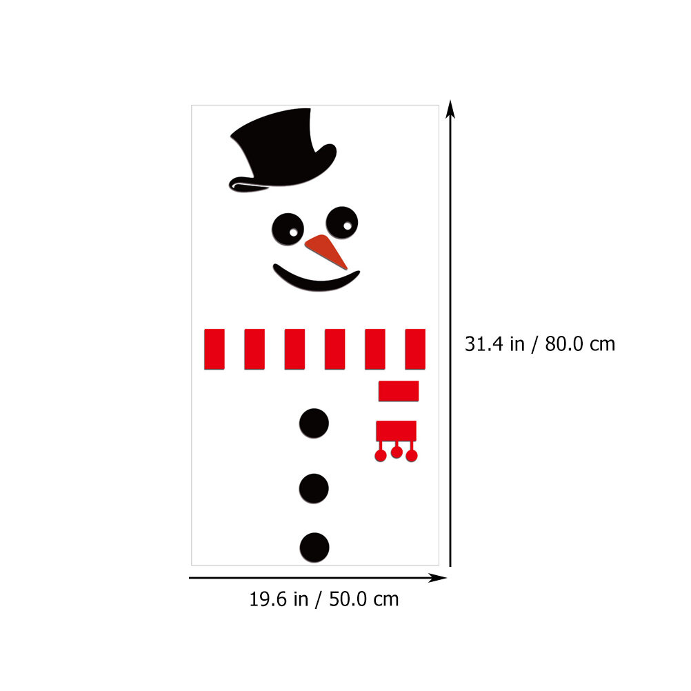 Наклейка Для Витрины Merry Christmas 1 ШтукаКрасная 80X50Cm Декор Для Праздников И Мебели Из ПВХ