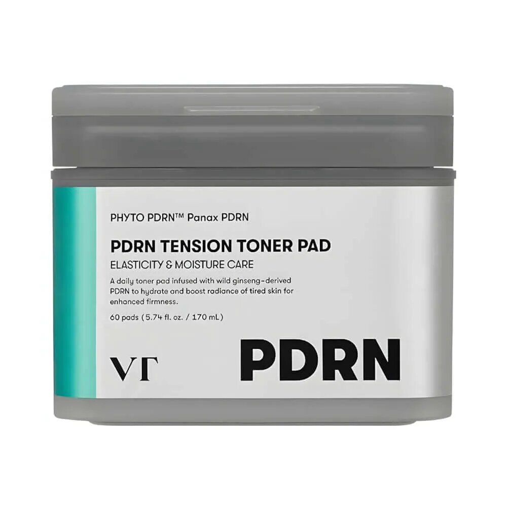 VT Cosmetics PDRN TENSION TONER PAD Увлажняющие тонер-пэды с пдрн, церамидами и гиалуроновой кислотой 60шт