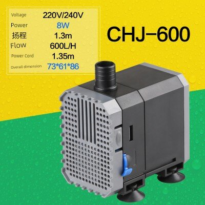 Мини-тихий 3-в-1 насос для циркуляции воды в аквариуме CHJ-600 8Вт для маленьких аквариумов высокая эффективность