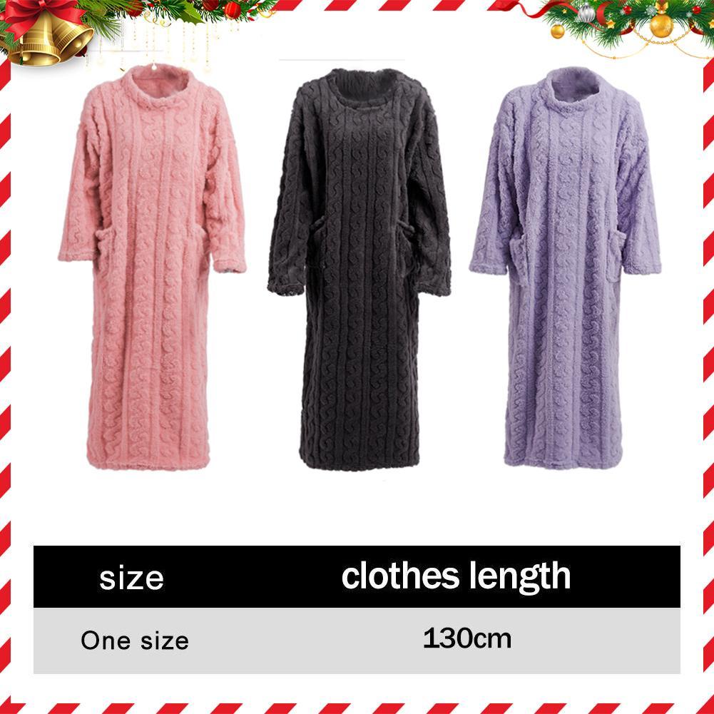 Халат  Осень-зима, размер OneSize, фиолетовый — фото 1
