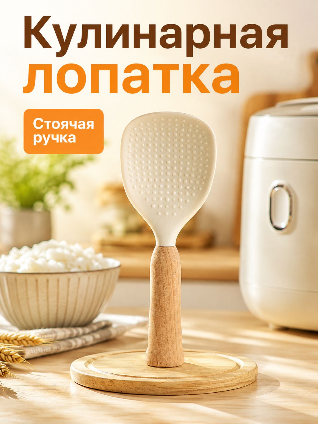 Лопатка кулинарная, длина 80 см, 1 шт, Артикул: 5672231811, Материал лопатки: Силикон