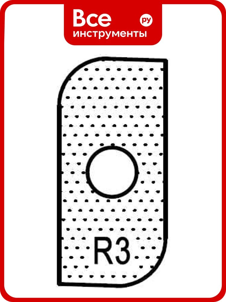 Нож T19204 внешний радиус R3 для 1472516512 ROTIS 744. T19204