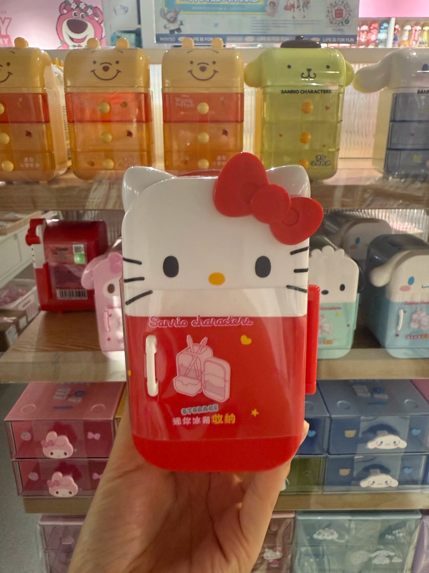 Мини-холодильник от известного бренда Sanrio, коробка для хранения, ящик-органайзер Cinnamoroll, My Melody, Hello