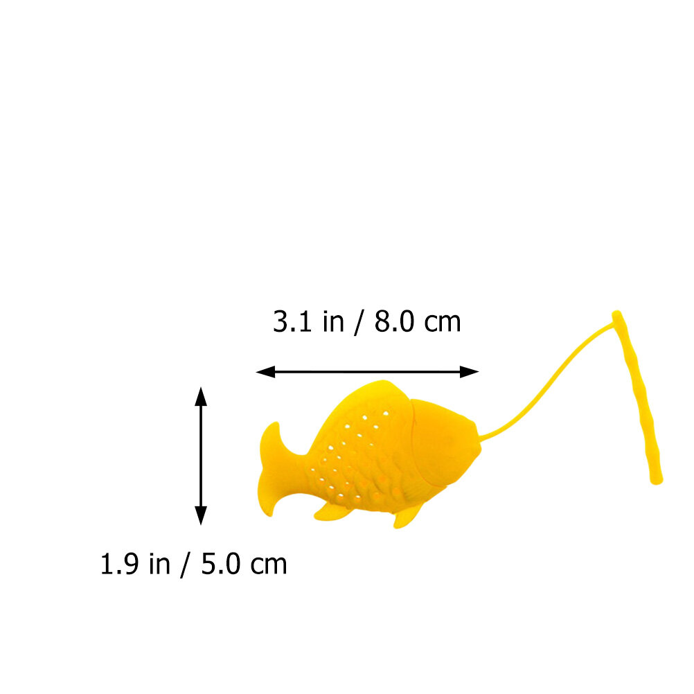 Силиконовые Чайные Сита В Форме Рыбки 4 Шт Цвет Ассорти Размер 8X5Cm