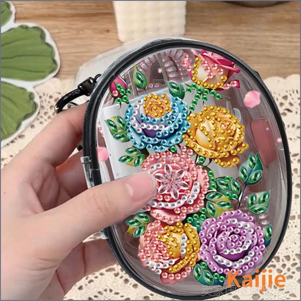 DIY-набор для выкладывания алмазной мозаики: прозрачный кошелёк для мелочи из ПВХ