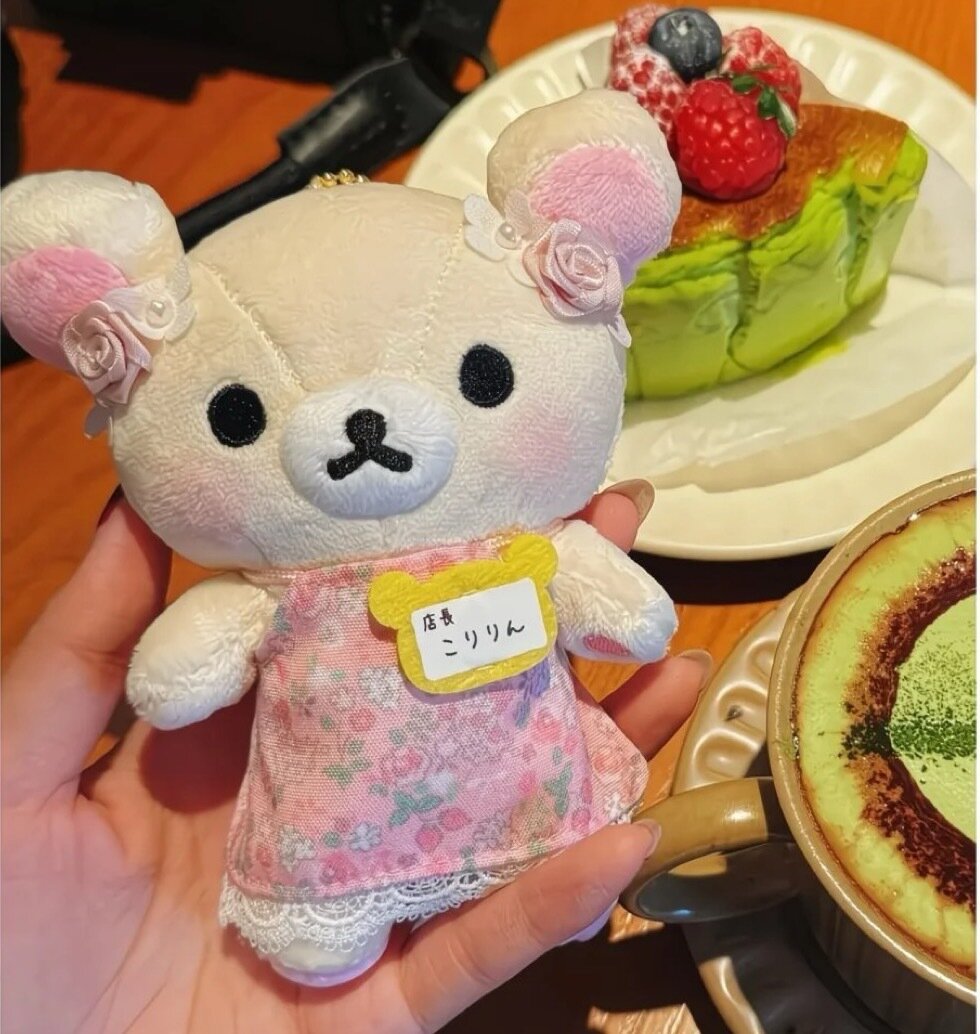 Милая мягкая плюшевая игрушка Korilakkuma на брелоке с голым телом 11 см Sanx