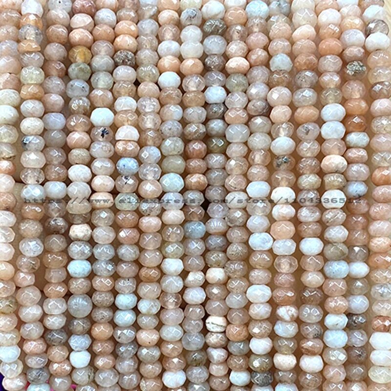 Бусины YWROLE из натурального камня 3x4 мм, халцедон, турмалин, лазурит sunstone color