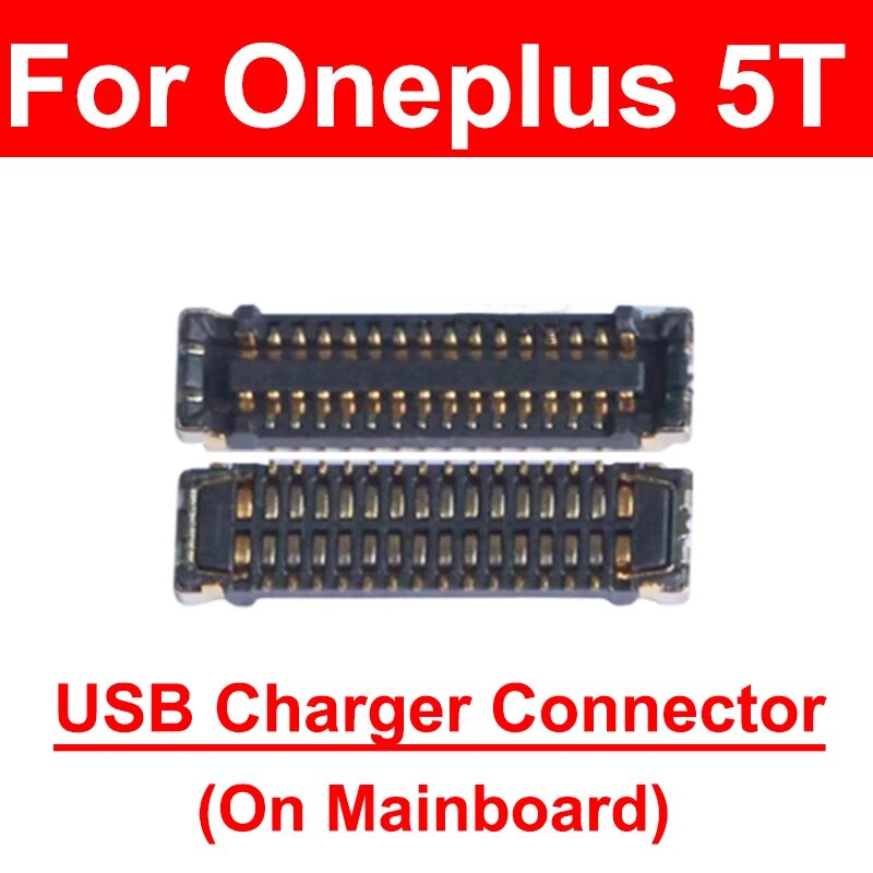 Для Oneplus 5T держатель батареи зажим USB-разъем для зарядного устройства на материнской плате на деталях гибкого кабеля