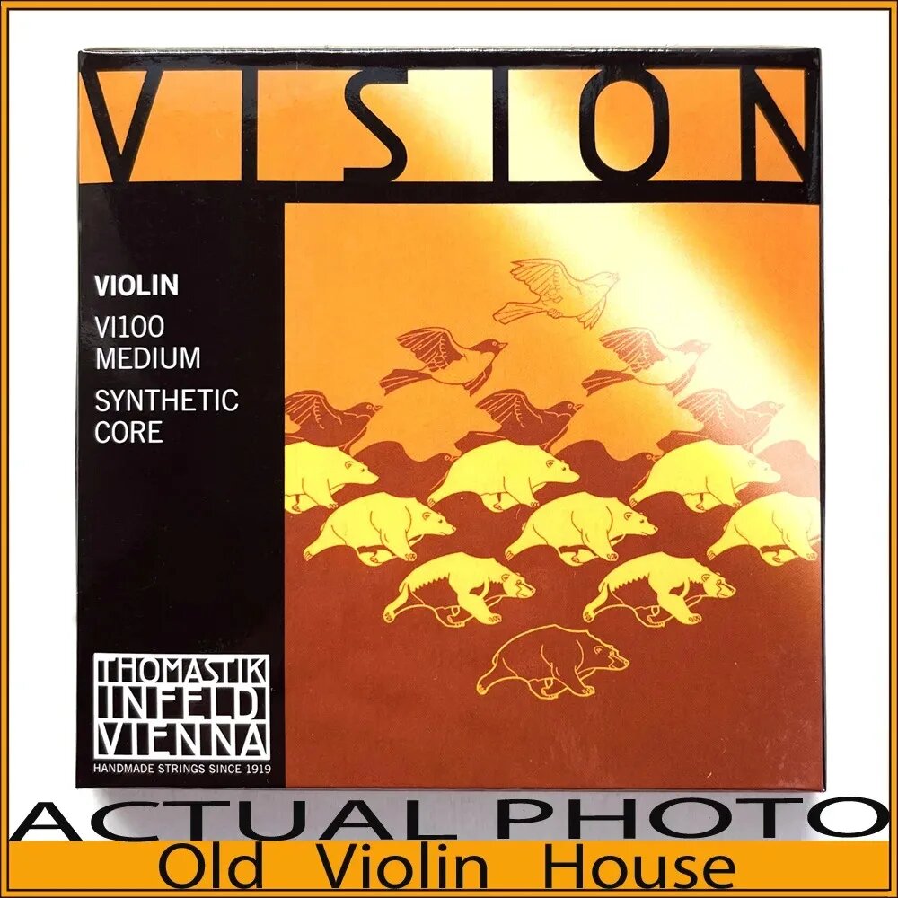 100% подлинный набор струн для скрипки Thomastik infeld Vision с шаровым наконечником VI100, средний размер 4/4, сделано в Австрии