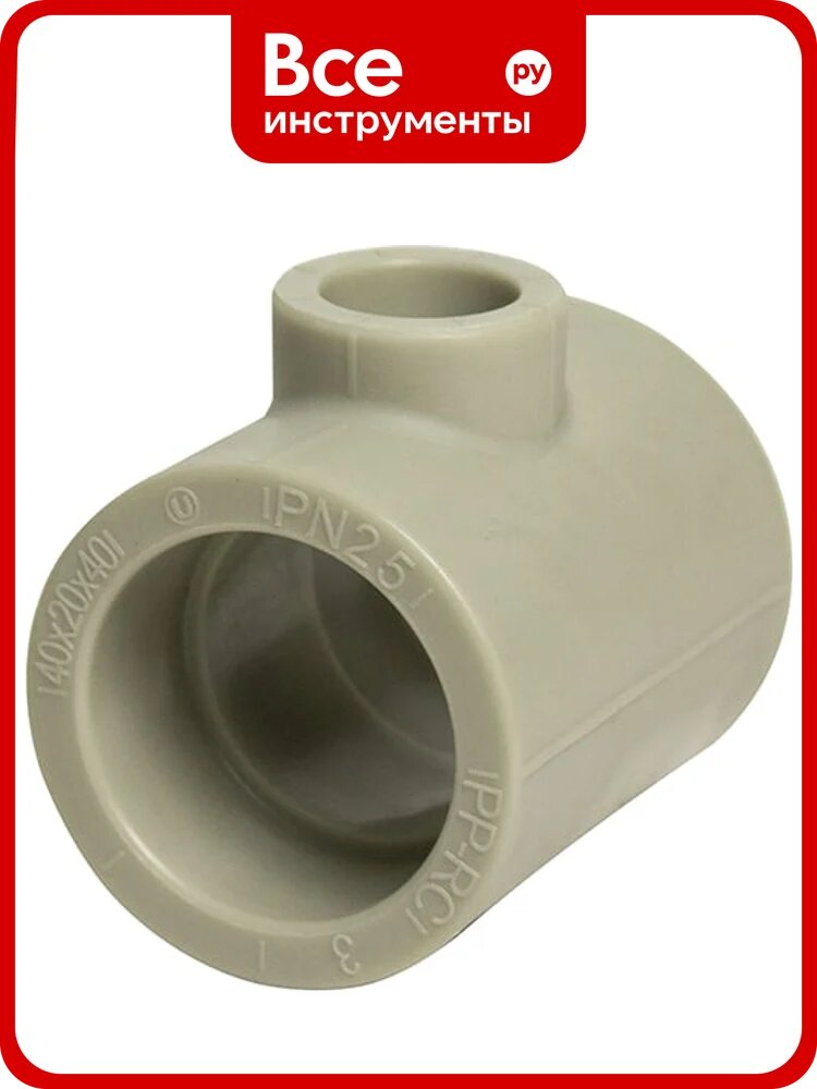 Переходной тройник VRT 40х20х40 EVER plast, серый, Россия 538398