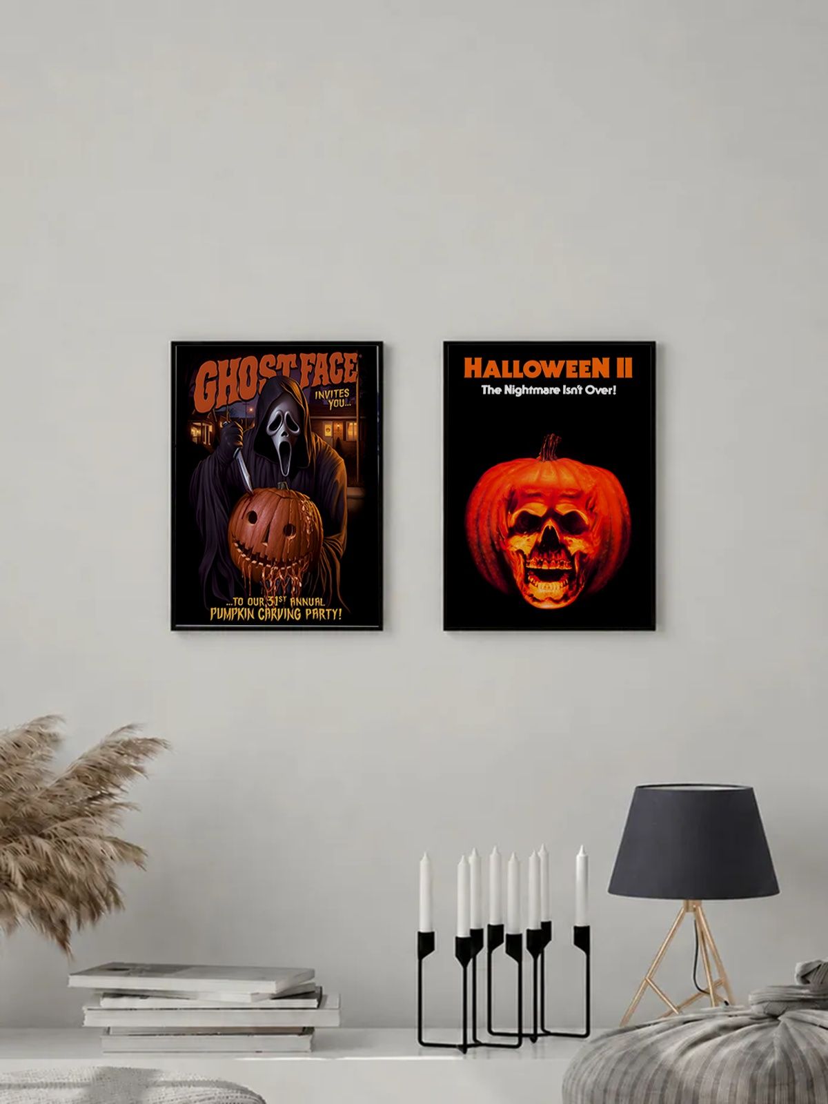 Набор Постеров / Плакатов Интерьерные Хэллоуин (Halloween) 2 Листа А4