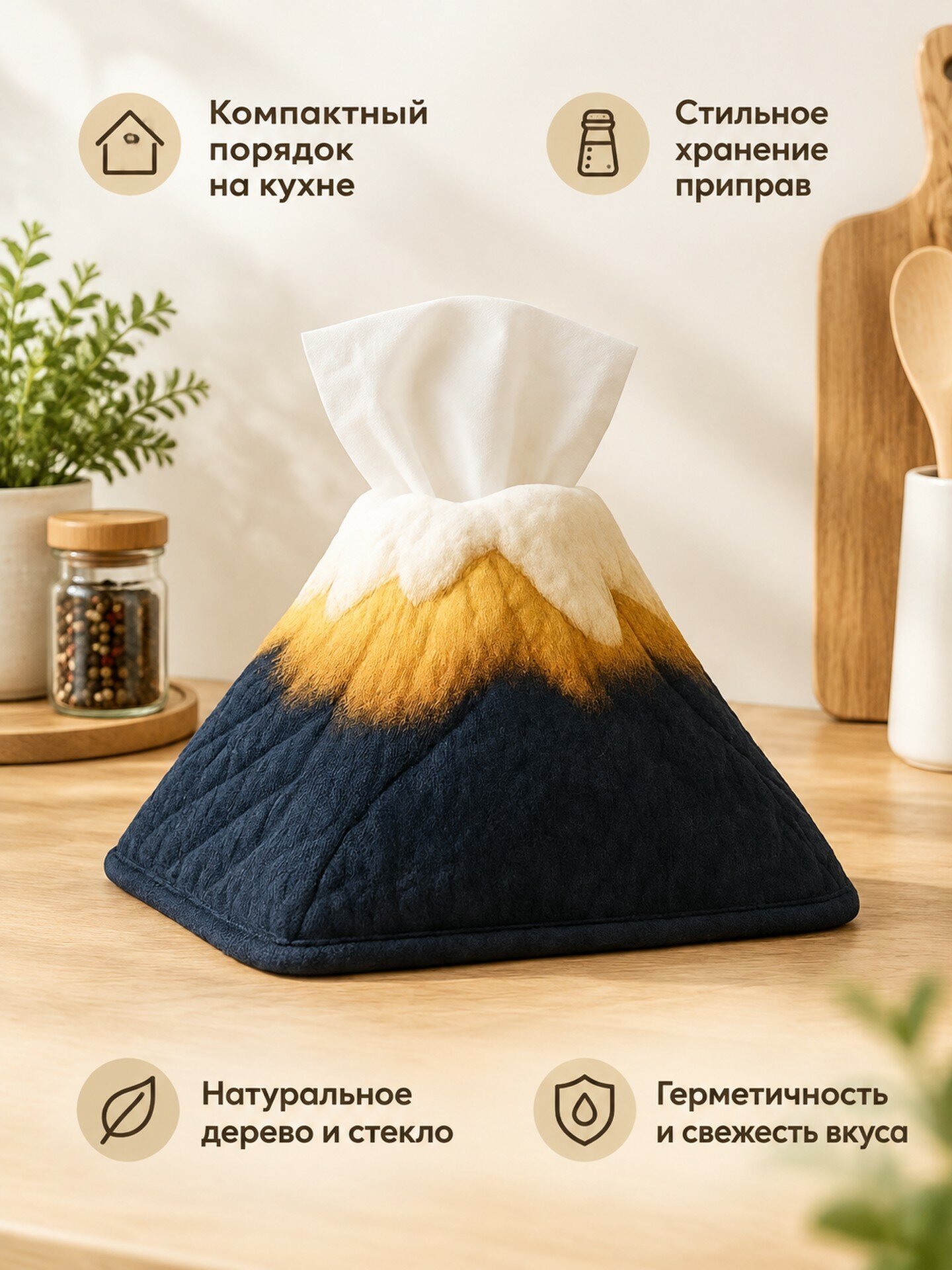 Набор для специй с крышкой, деревянная подставка для хранения приправ, органайзер для кухни, золотистый
