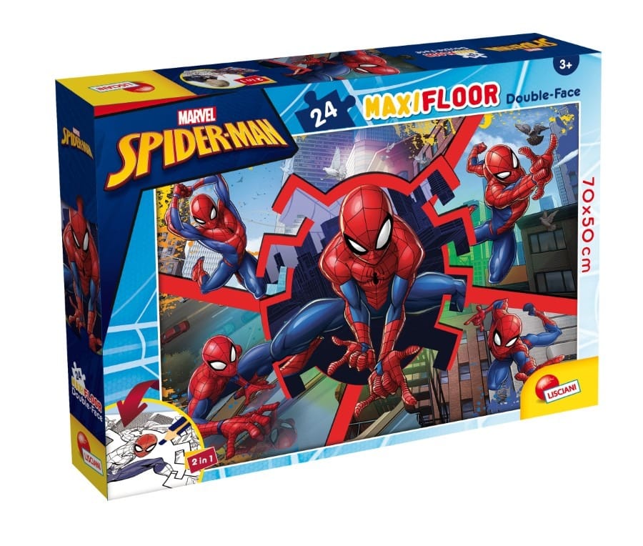 Пазл Lisciani Spidey и супер-друзья, двусторонние, 24 элемента, 70x50 см