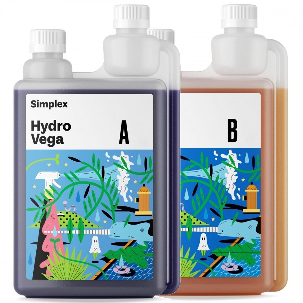 Удобрение для растений Simplex Hydro Vega A+B (комплект 2шт по 0,25л) для гидропоники