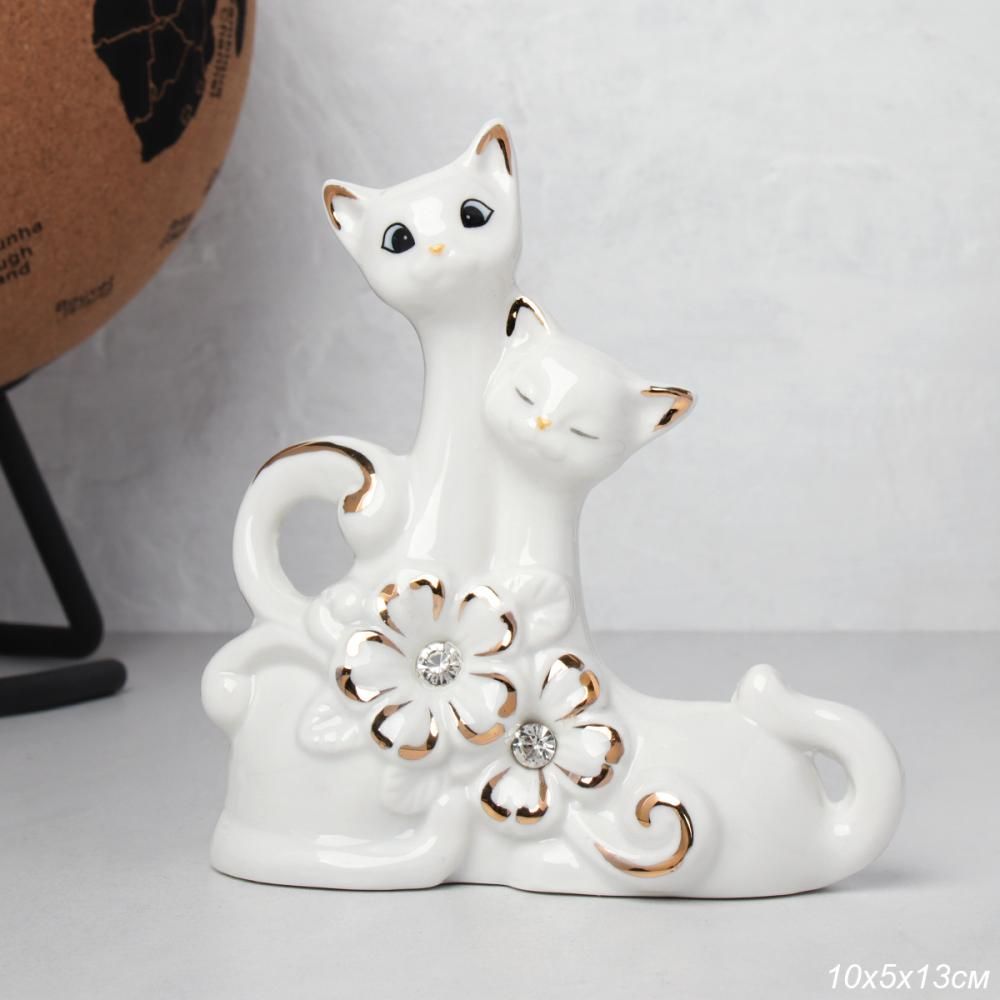 Фигурка "Кошки" фарфор 10*5*13 см