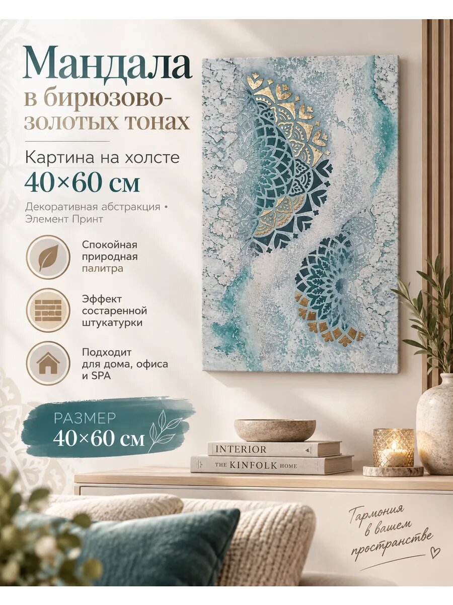 Картина Мандала 40х60 см на холсте