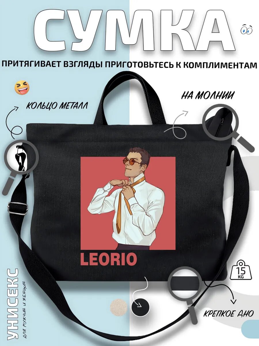 Сумка шоппер  Парень в рубашке и очках