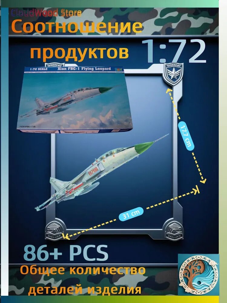 Эксклюзивная сборная модель самолета Фейбао FBC1 от Trumpeter, масштаб 1:72, артикул 01608