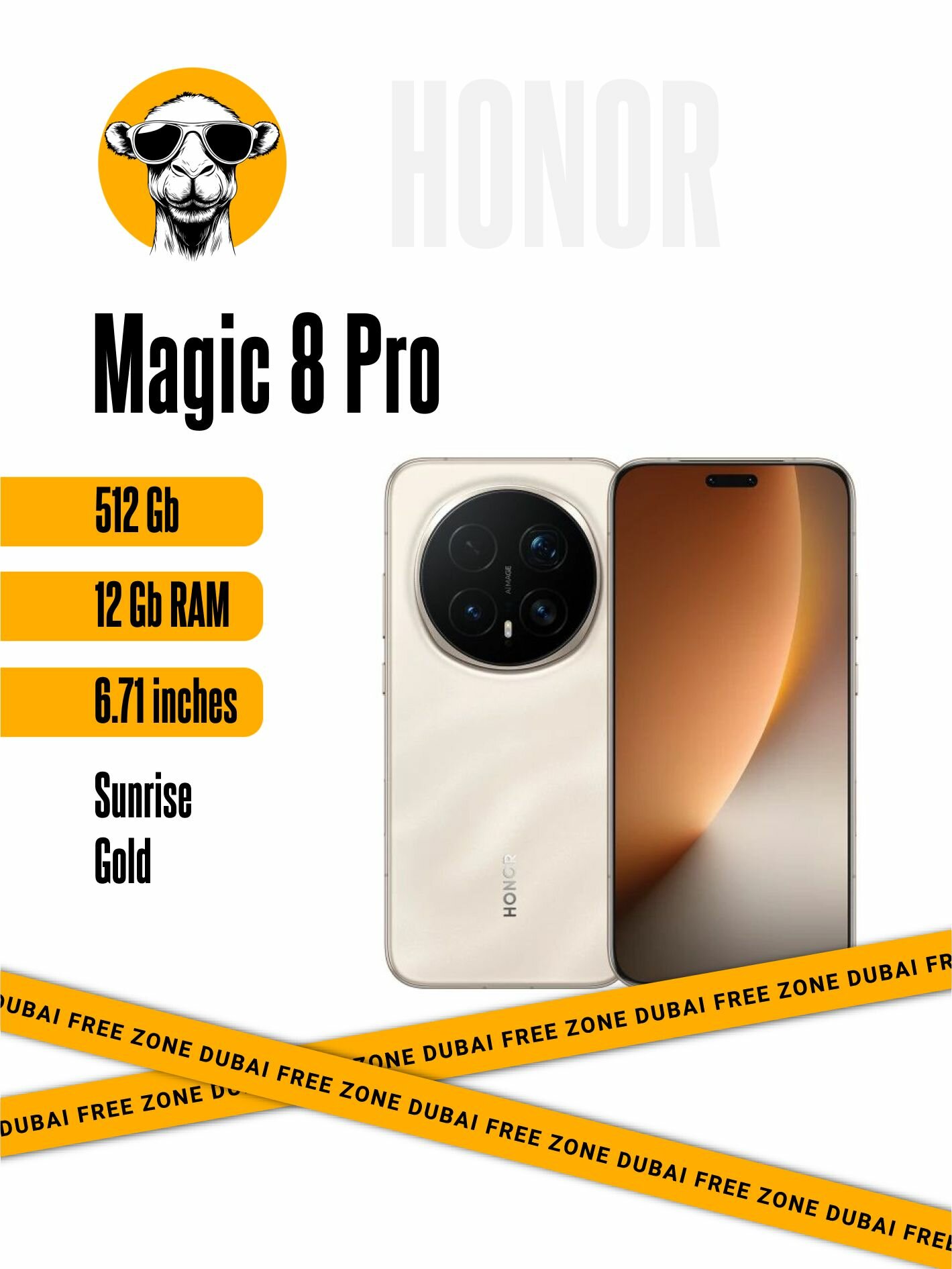 Смартфон Honor Magic 8 Pro 12/512Gb Sunrise Gold