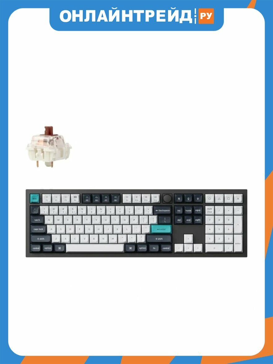 Клавиатура Keychron Q6 Max, Brown Switches, беспроводная, Carbon Black (Q6M-M3P-RU)