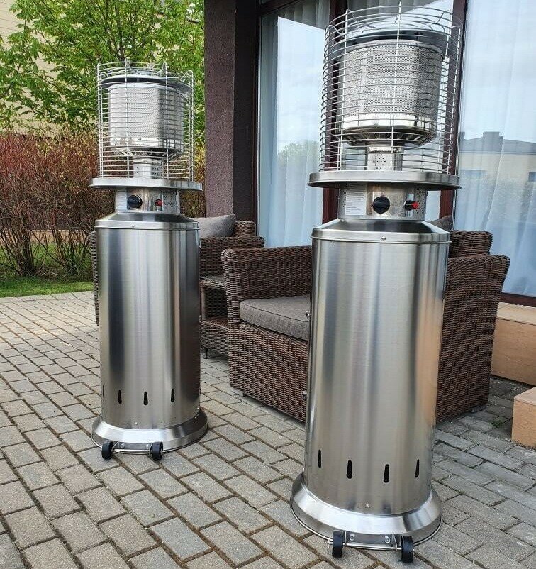 Уличный газовый обогреватель WWT 13H Stainless steel, компактный и мощный
