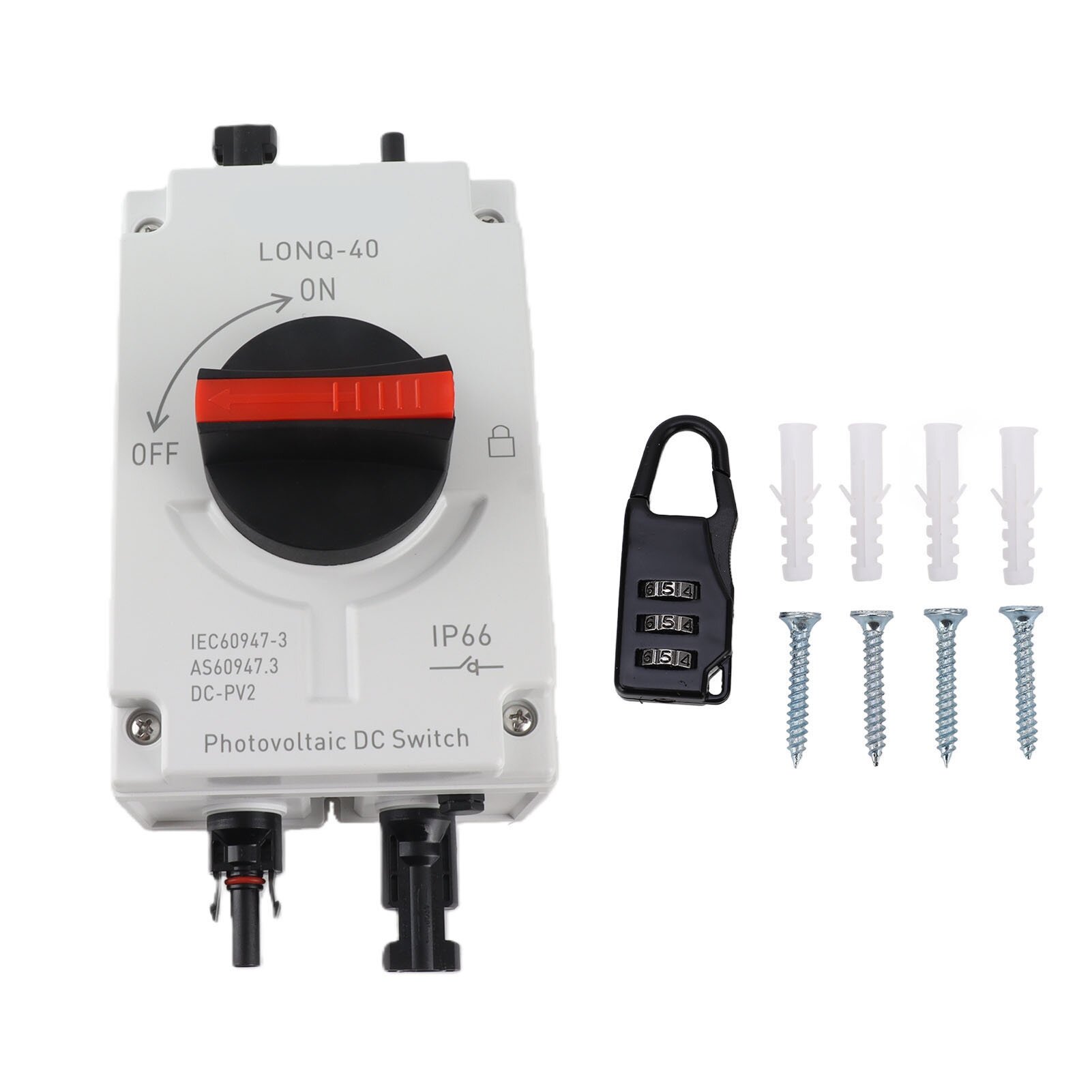 DC1200V 40A PV DC Разъединитель IP66 Водонепроницаемый 4P Разъединитель постоянного тока для солнечной системы лодки RV
