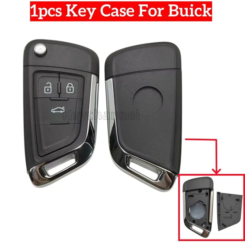 Корпус выкидного ключа Keystar HU100 с 3 кнопками, 1 шт, для Chevrolet Cruze, Malibu, Impala, Buick Aveo, Trax, Orlando