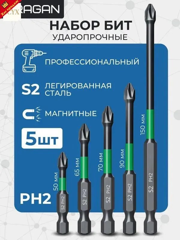 Биты для шуруповерта магнитные
