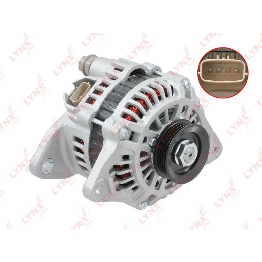 Генератор (85 A 4PK) CHERY Tiggo T11 2.4 05-14 MITSUBISHI Carisma 1.8 97-06 / Colt V 1.6 96-03 / Galant EA 2.0 96-00 / Lancer VIII 1.6 95-03 / Pajero Pinin 1.8 99-05 / Space Star 1.8 98-04 LYNXAUTO EA1425