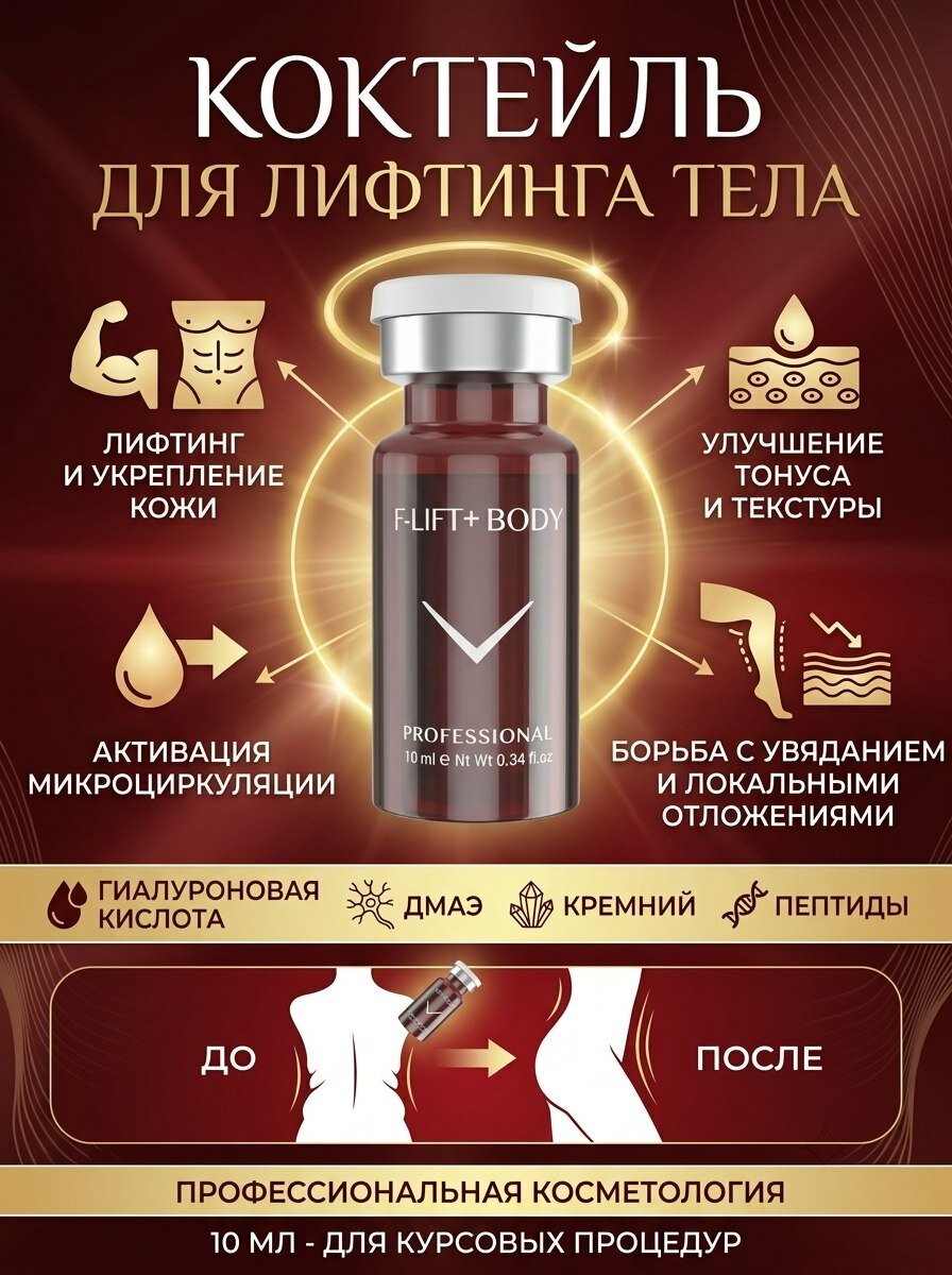Fusion Mesotherapy F-LIFT+BODY Коктейль для лифтинга тела, 10 мл
