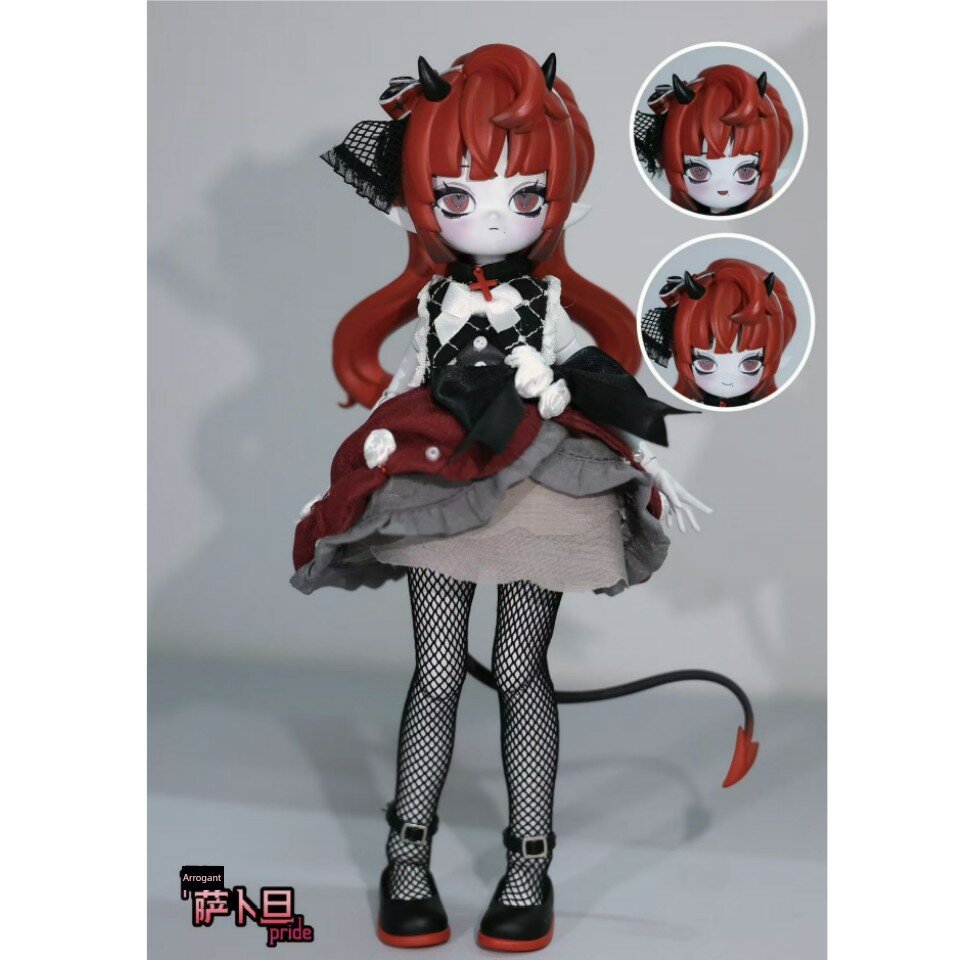 Серия демонических рогов 8-дюймовая кукла BJD - фигура гордыни, подтверждена при распаковке, коллекционная игрушка