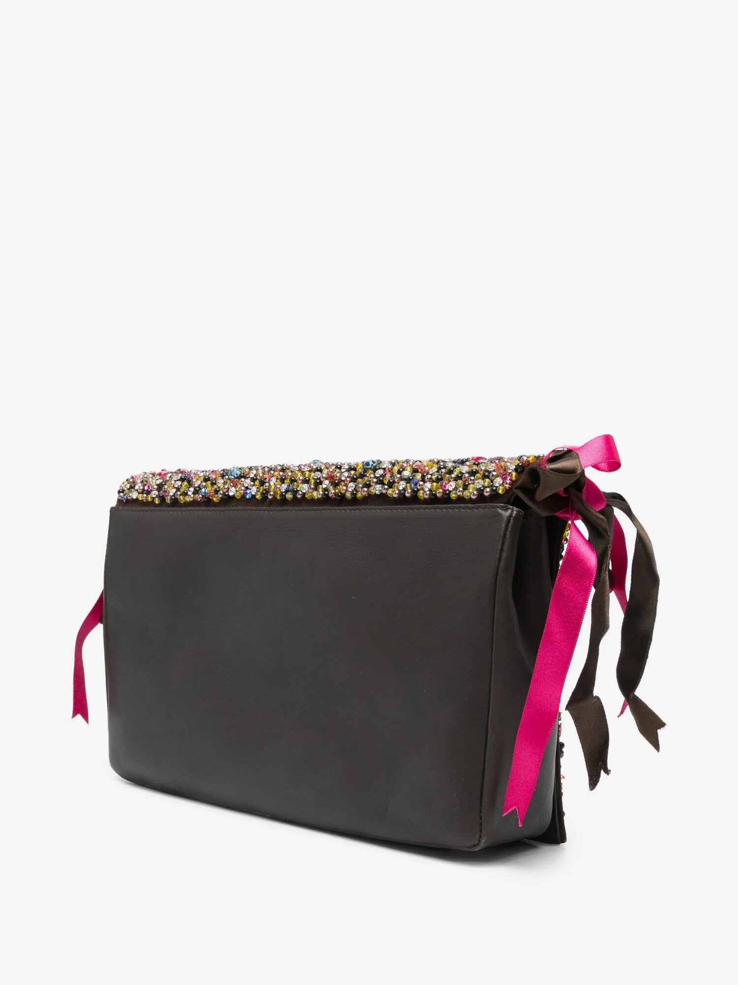 Сумка Le Silla Crystal-embellished shoulder bag, brown — фото 1