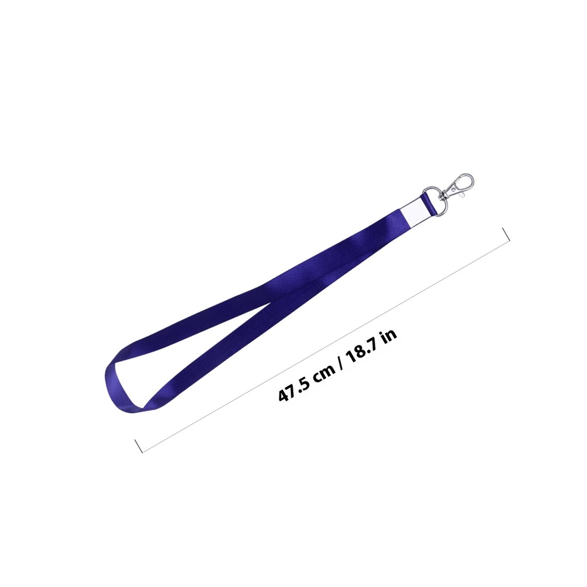 Лanyард Для Ключей Синий 48.00X1.90X0.50Cm С Безопасной Защелкой И Креплением Для Бэджa Ид Карта 1Шт