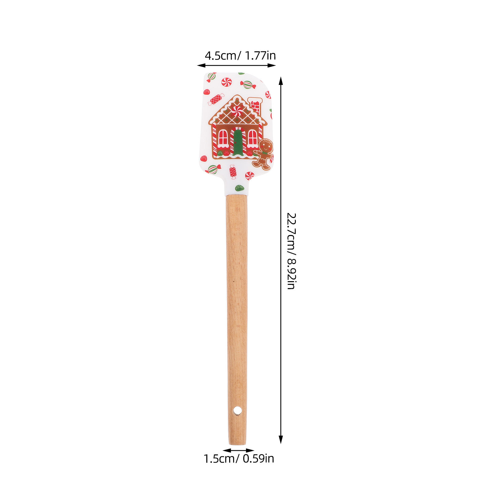 3 Шт Christmas Silicone Spatula С Деревянной Ручкой Для Приготовления Торта И Теста 22 70X4 50X1 50Cm