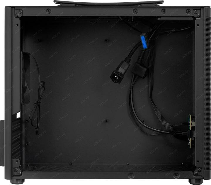 HSPD M210-MBK Корпус без блока питания/ Case HSPD M210, Mesh Mid Tower, Black, 0.7 SPCC, 1x90mm mATX, mITX 140/280/150m — фото 1