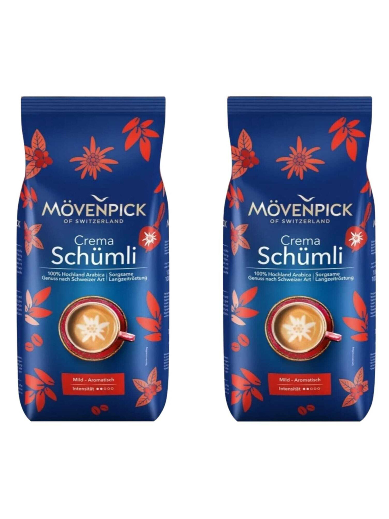 Кофе в зернах Movenpick Schumli 1000 г, 2 шт