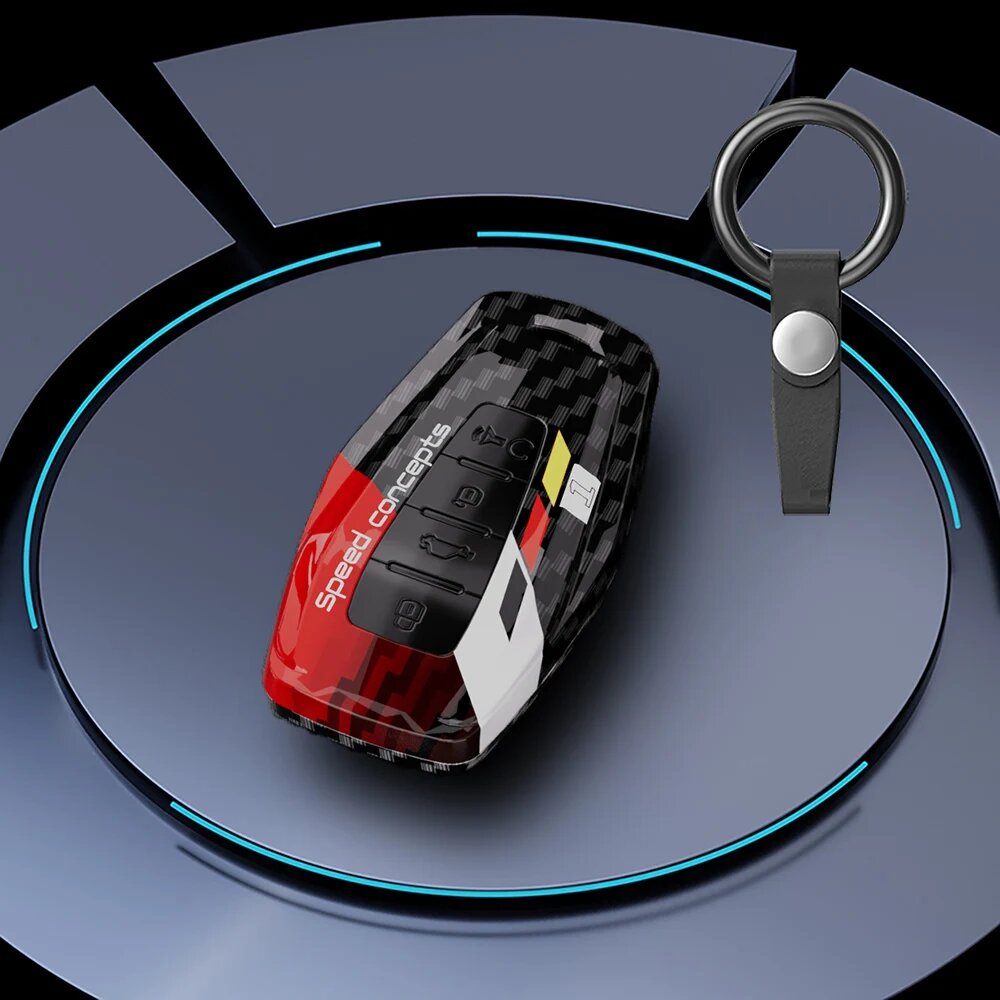 Чехол для ключа Geely Coolray X6, Carbon red keyring
