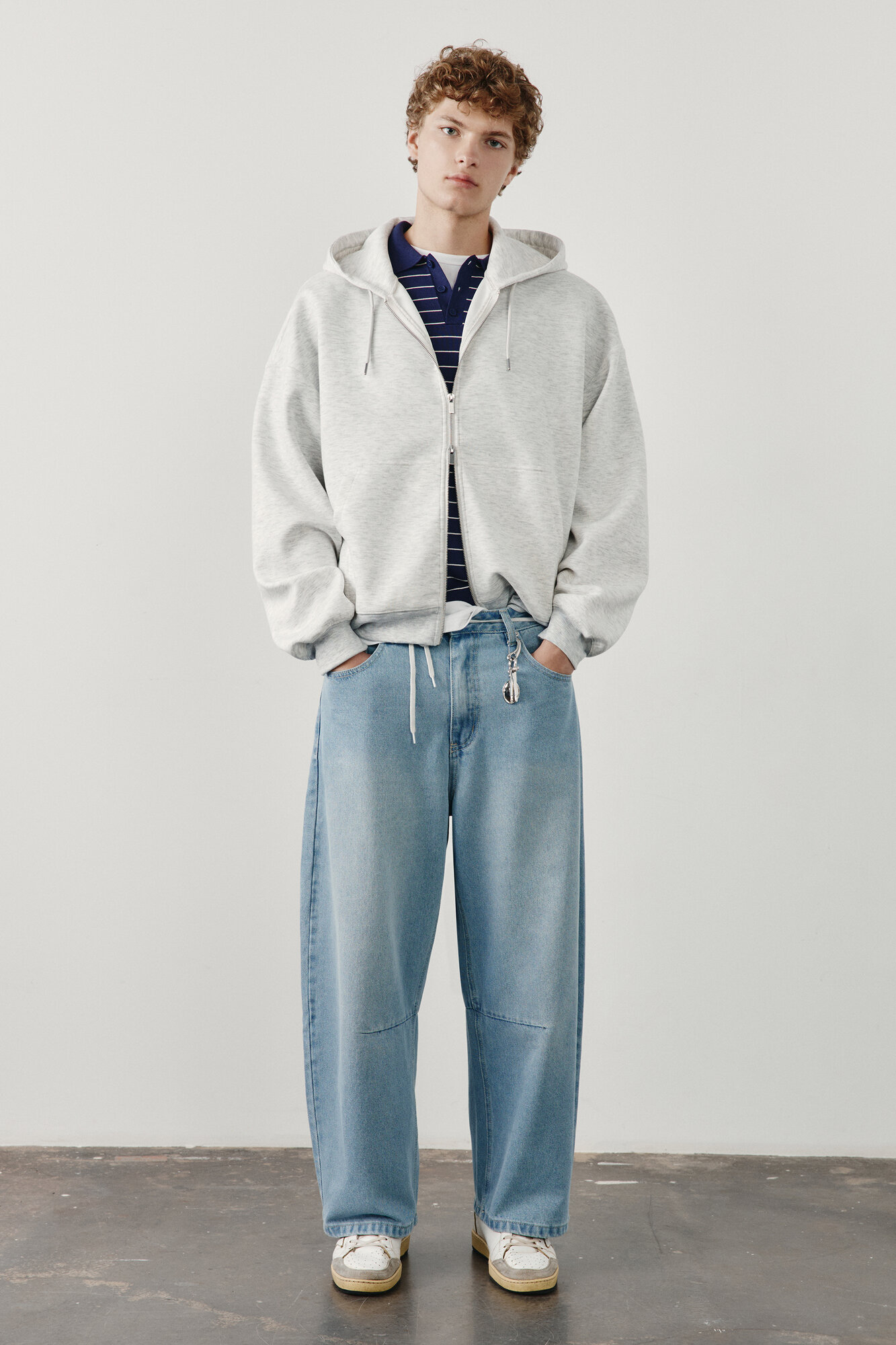 Джинсы широкие Befree basic, размер 32/176 JEAN, голубой индиго — фото 1