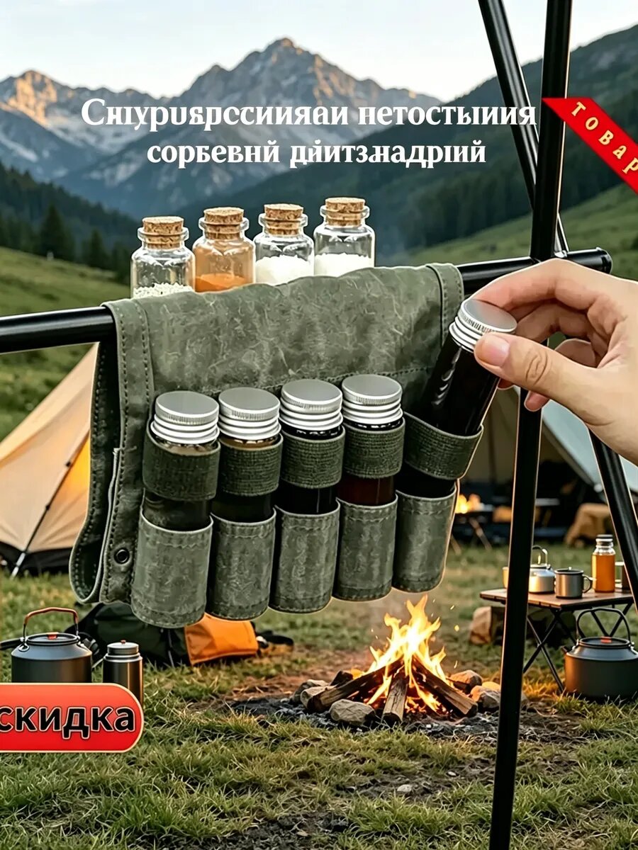 Набор походной посуды Олива (ведро+аксессуары) для туризма