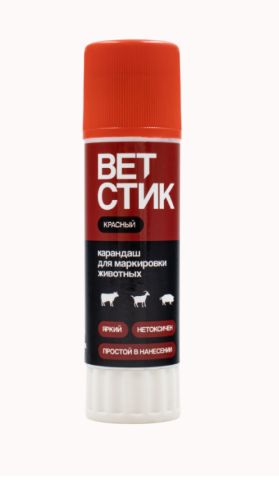 Стик-маркер (карандаш) ВетСтик, красный 60гр.