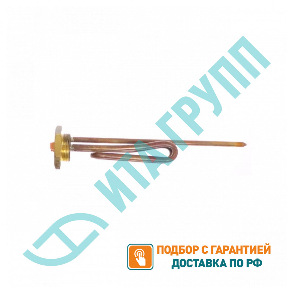 ТЭН 1,5кВт (1500Вт) RCT, резьбовой 42 мм для Real BM 390, Ariston, De Luxe, Thermex, под анод М6, R182315