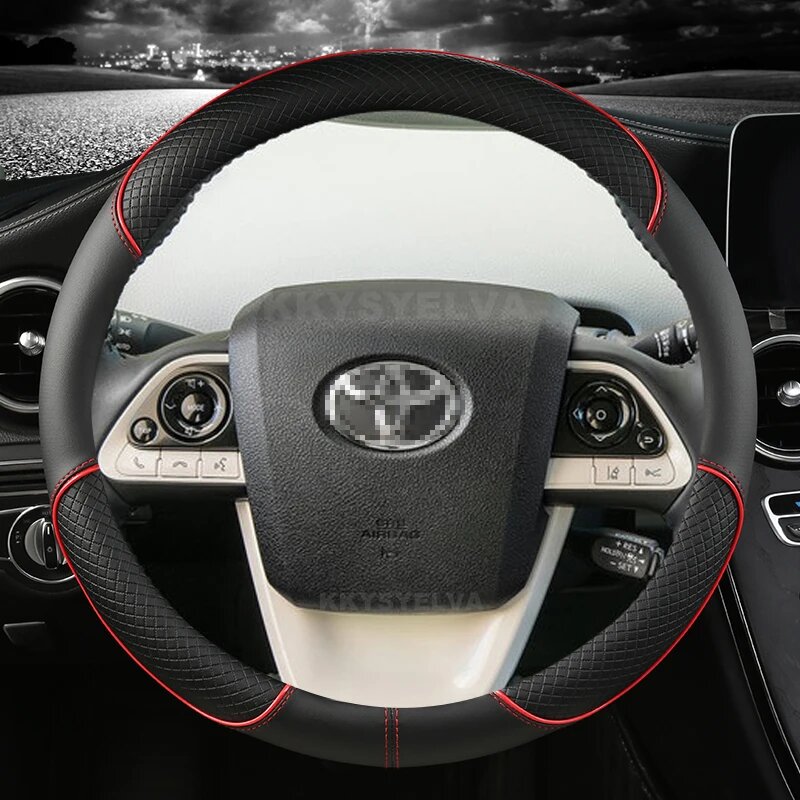 Чехол на руль Toyota Prius 30/20/Prius C/Prime, красный