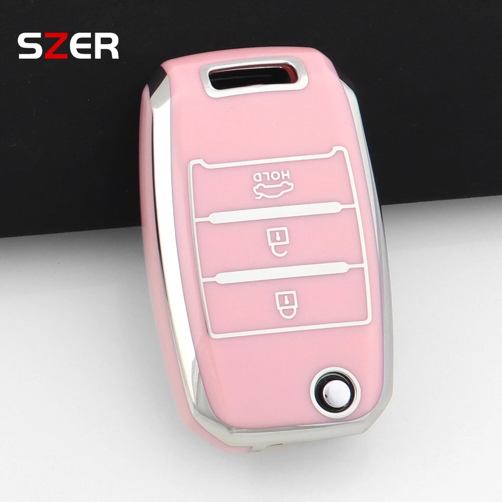 Модный Розовый Чехол Для Ключей Из ТПУ Для KIA Rio 3 Ceed Cerato K2 K3 K4 Sportage 3 BTN Pink Case