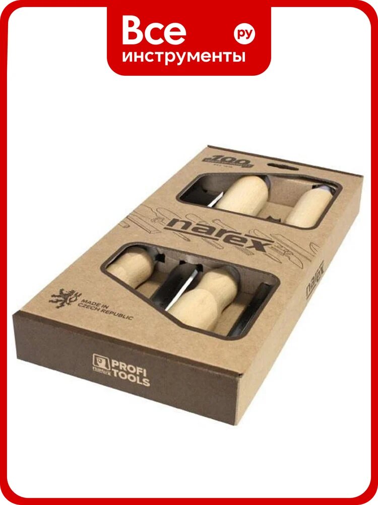 Набор из 4 полукруглых стамесок Narex WOOD LINE PROFI (8,10,16,26) 863510