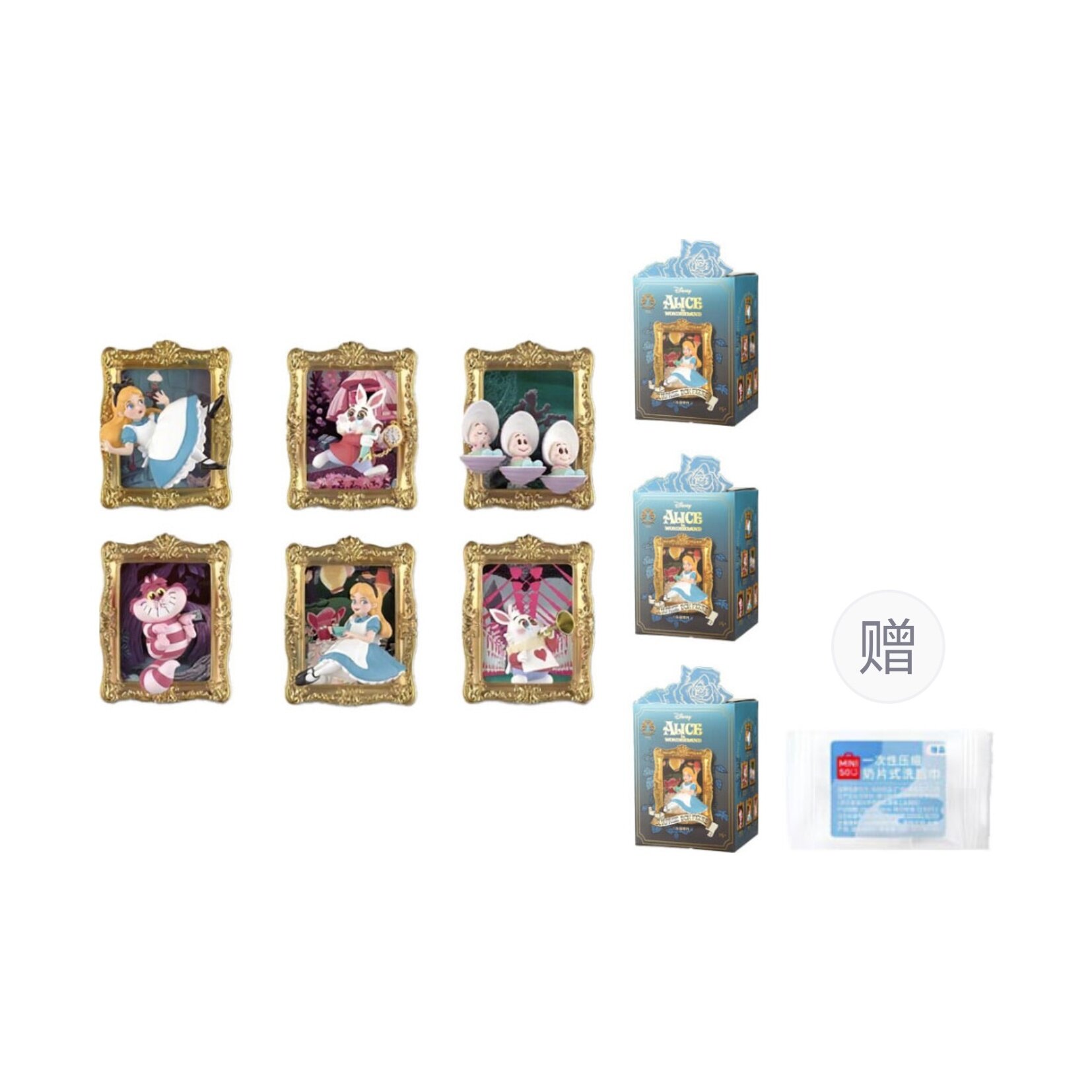 Фигурки-сюрпризы MINISO x Disney Disney Alice Art Gallery Collection