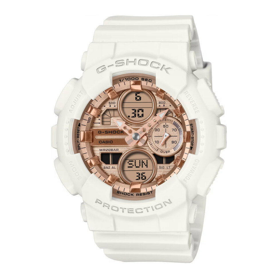 Наручные часы CASIO G-Shock, белый, золотой