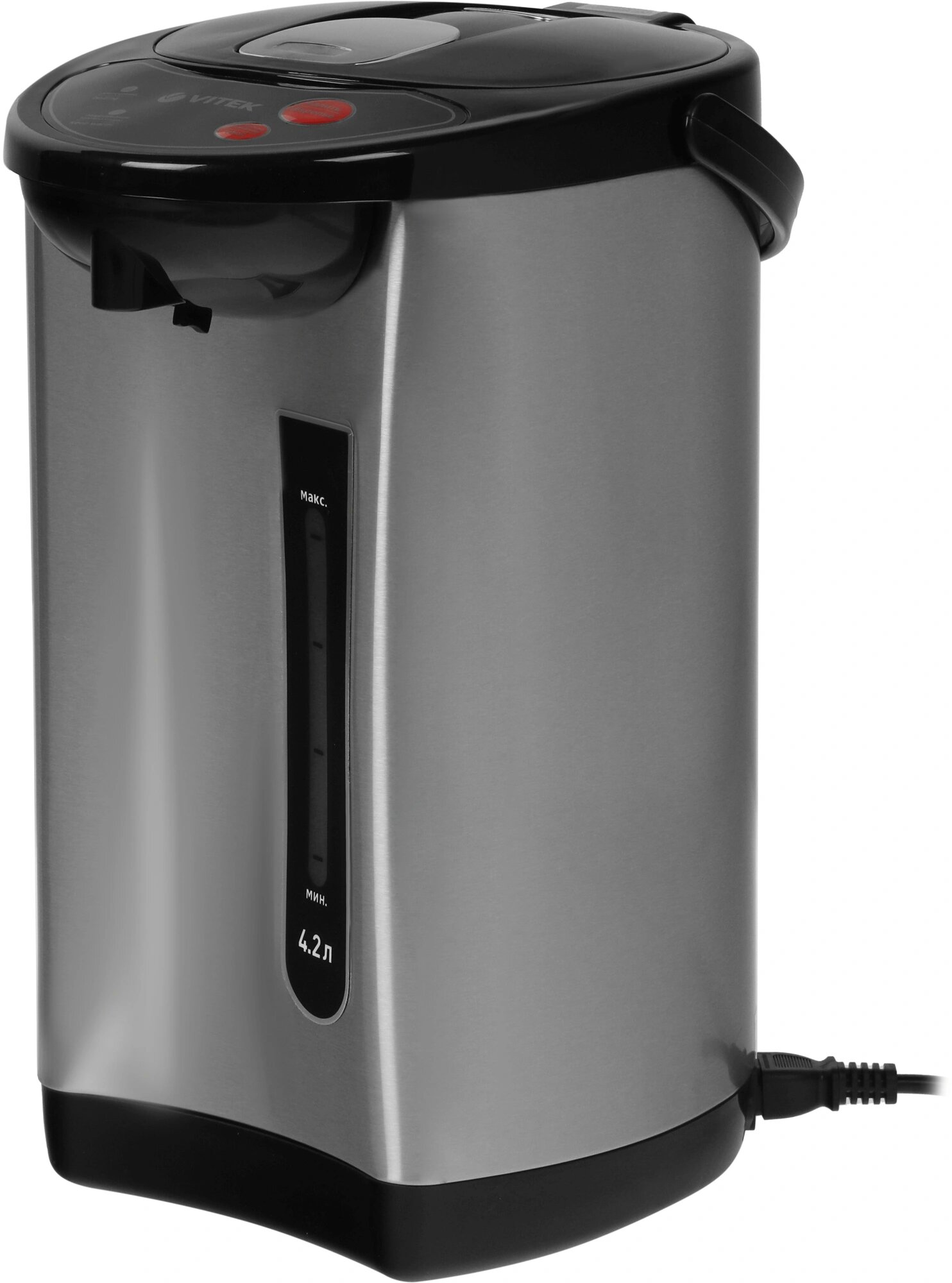 Термопот Vitek VT-7101 4.2л. 730Вт черный/серебристый