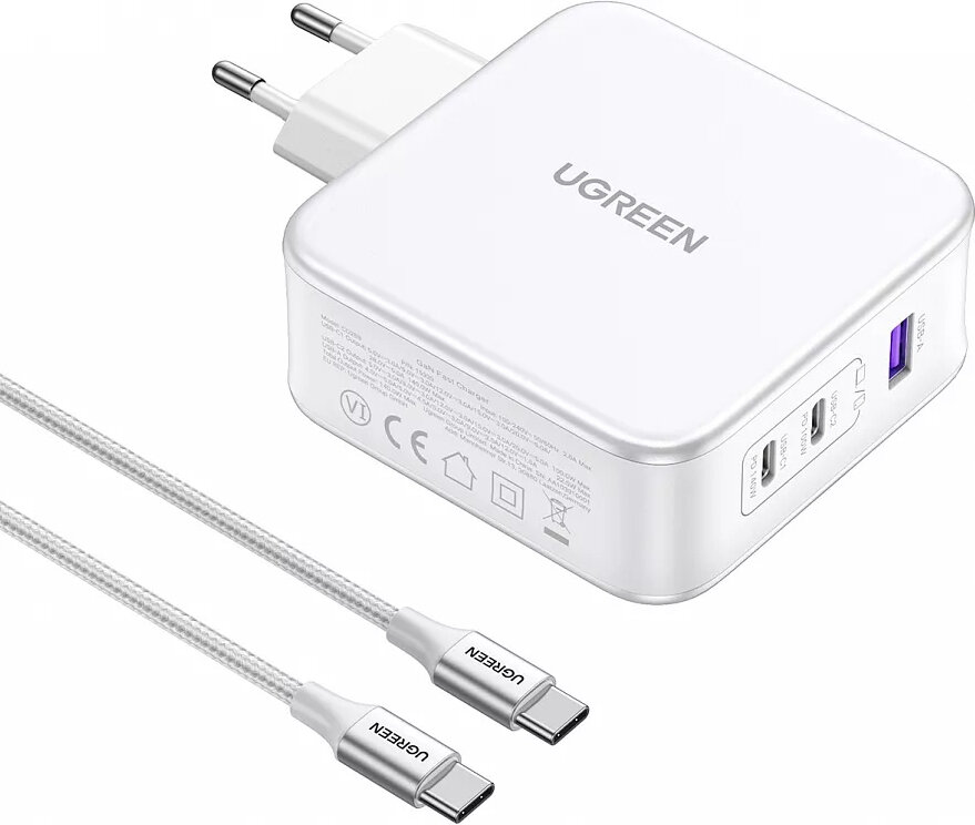 Зарядное устройство UGREEN CD289 (15339) Nexode 140W USB-A+2*USB-C Белый