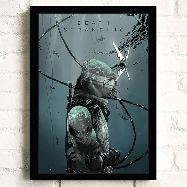 Печать на холсте Death Stranding классический стиль Темно-зеленый, D, 50X70CM No Frame